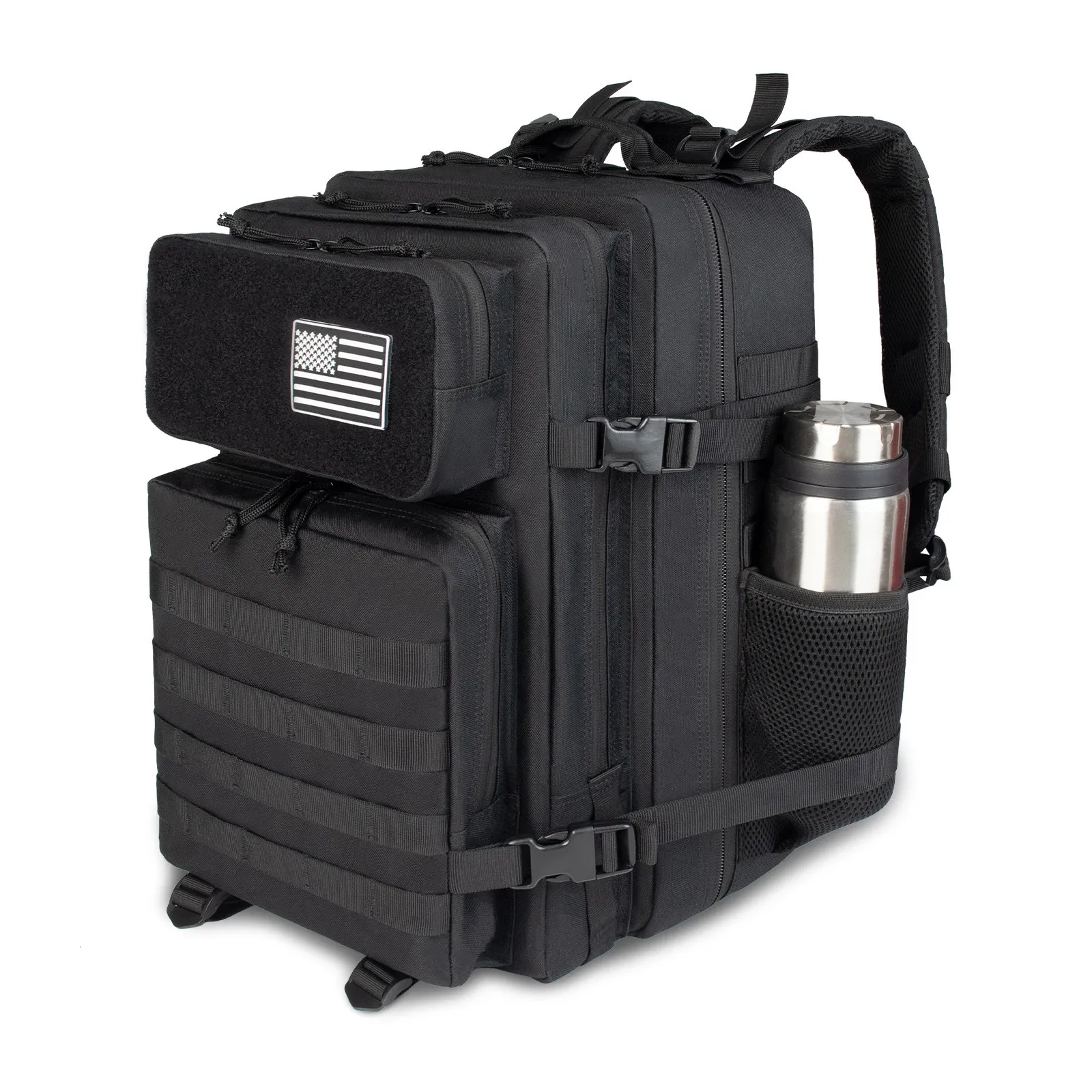 Large 45L Military Tactical Molle Backpack With 3 Day Molle System ...