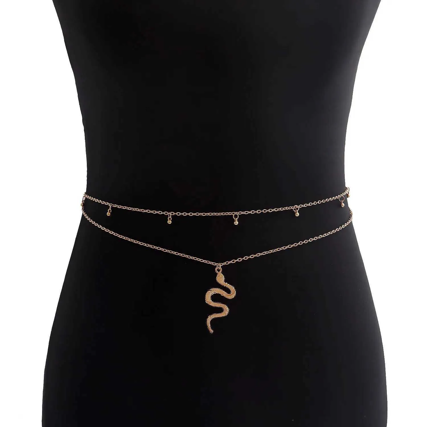 Belly Waist Chain Jewelry Retro Style Bead Belly Chain For Women, Snake ...