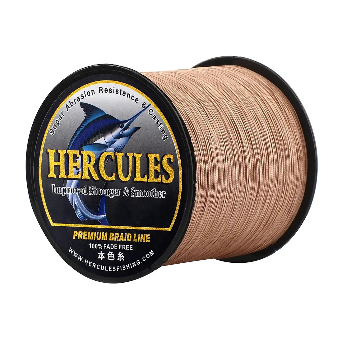 Hercules No Fade Fishing Line, Brown, 4 Strands, 6LB-100LB Super Strong ...