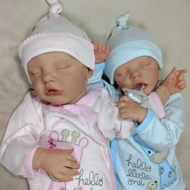 17 Inch Reborn Baby Doll Kit Twins: Unpainted Vinyl Silicone Parts For ...