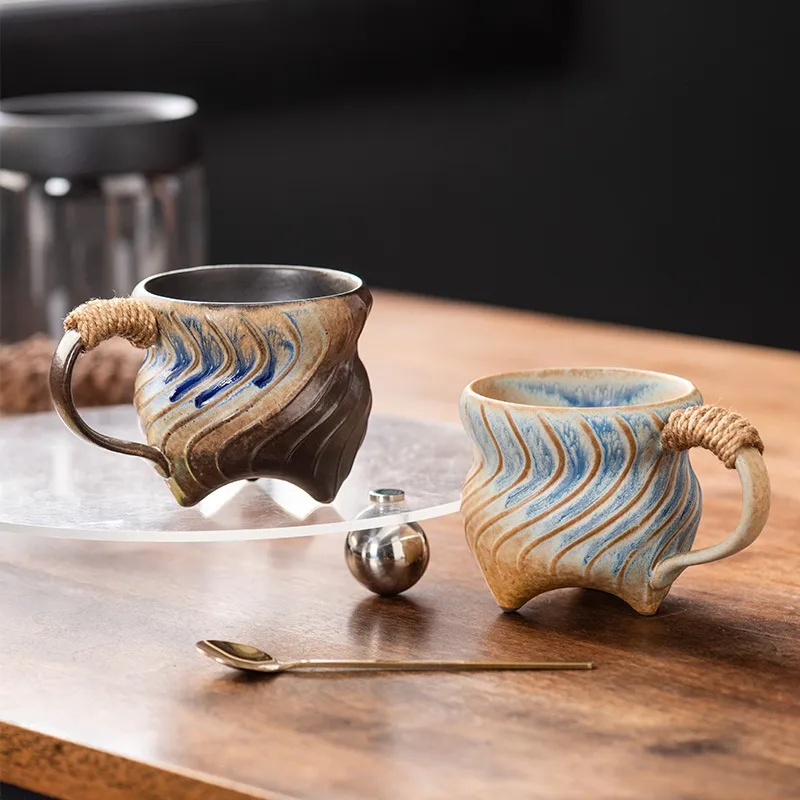 Handmade Ceramic Kiln Change Coffee Ceramic Tea Cup Set For Holiday ...