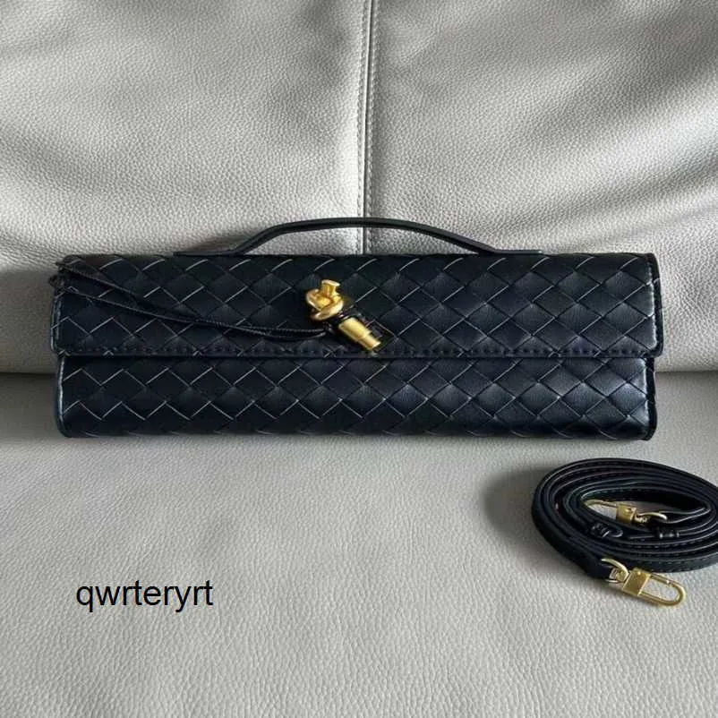 Andiamo Women's Woven Handbag Handwoven Cowhide Clutch With Lock ...