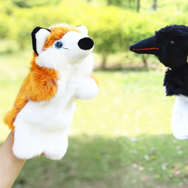 Toyandona Plush Fox Hand Puppet, Soft Furry Stuffed Animal Toy for ...