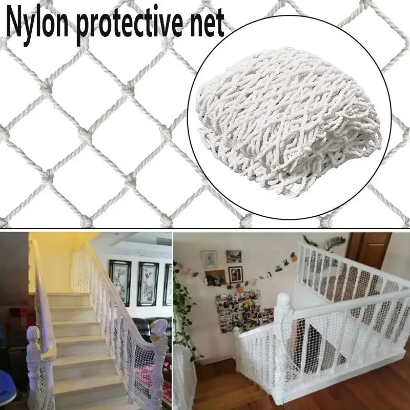 Safety Netting For Balcony Window Stairs White Nylon Fall Protection Fence For Baby, Cat, Dog ...