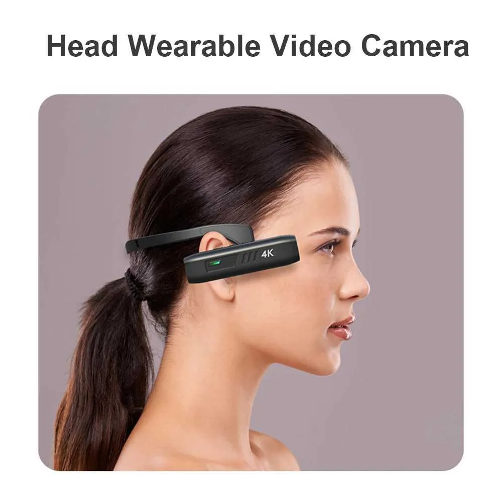 4K Head Mounted Camera - Wearable Action Camcorder, WiFi, 120° Wide ...
