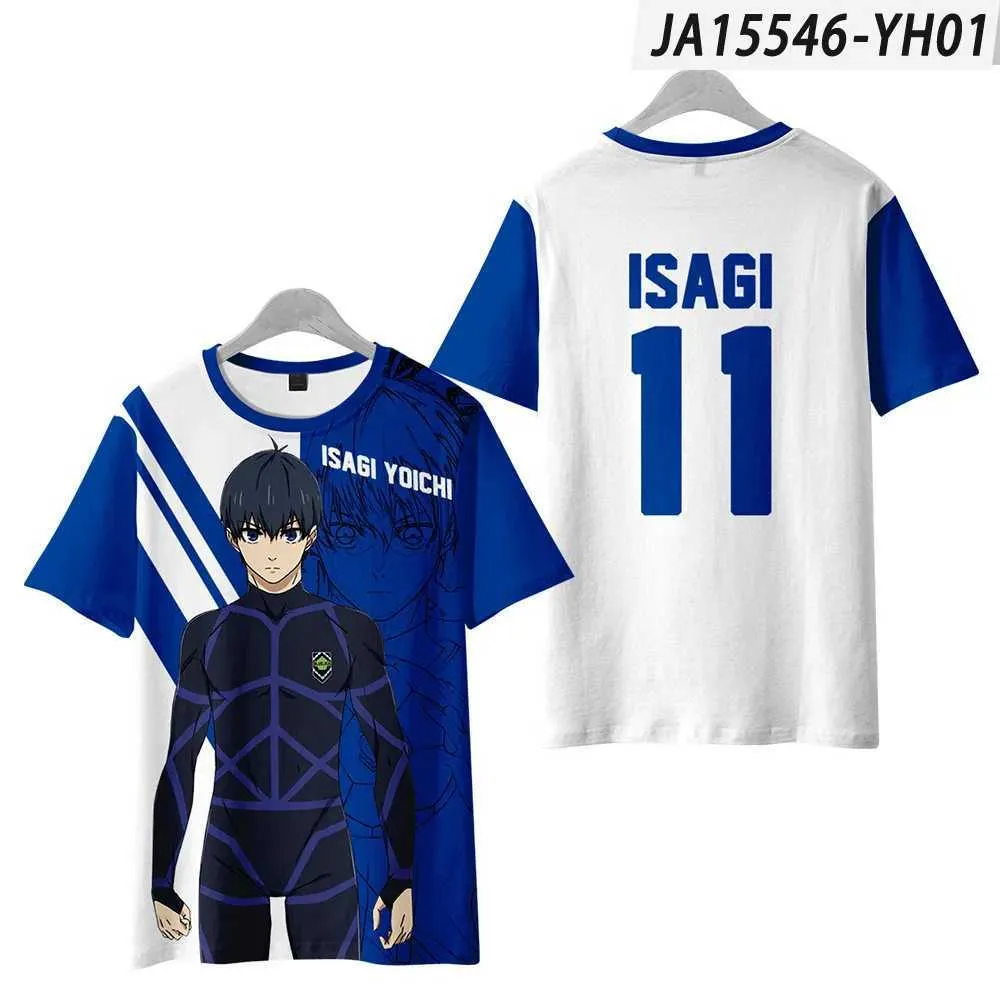 Blue Lock Isagi Yoichi Japan Football Kit 2022 3D Printed Men's T Shirt ...