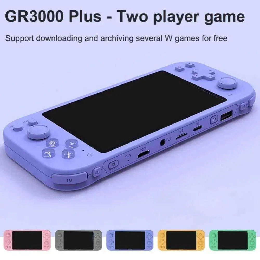 GR3000 Retro Handheld Game Console 5.1 Inch Screen, FC/GBA/GBC/MD/NES ...