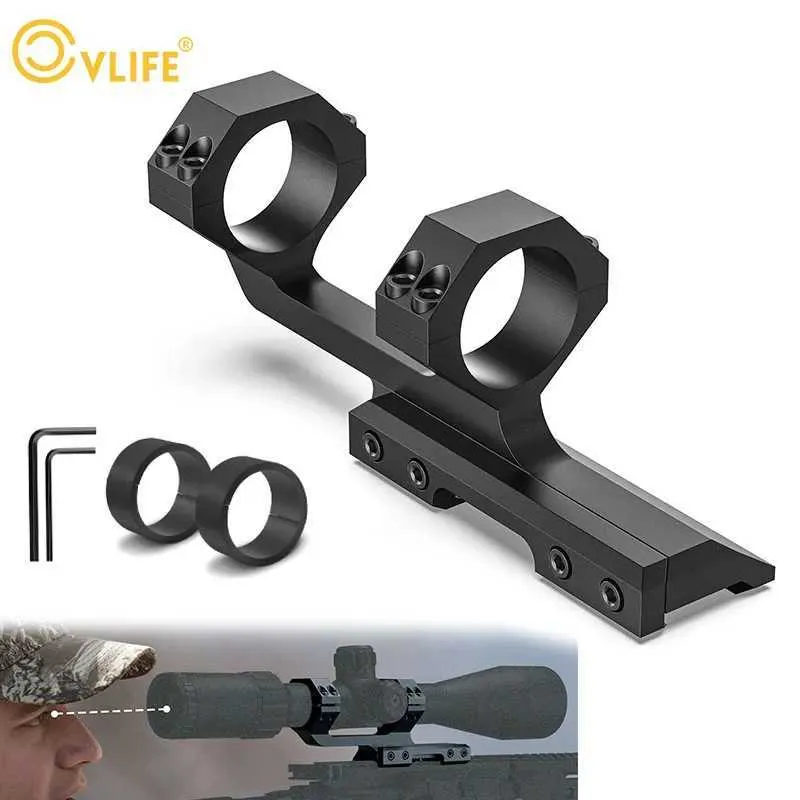 Aluminum Alloy Dual Ring Picatinny Rail Nebo Flashlight Magnetic Base With Cantilever Offset ...