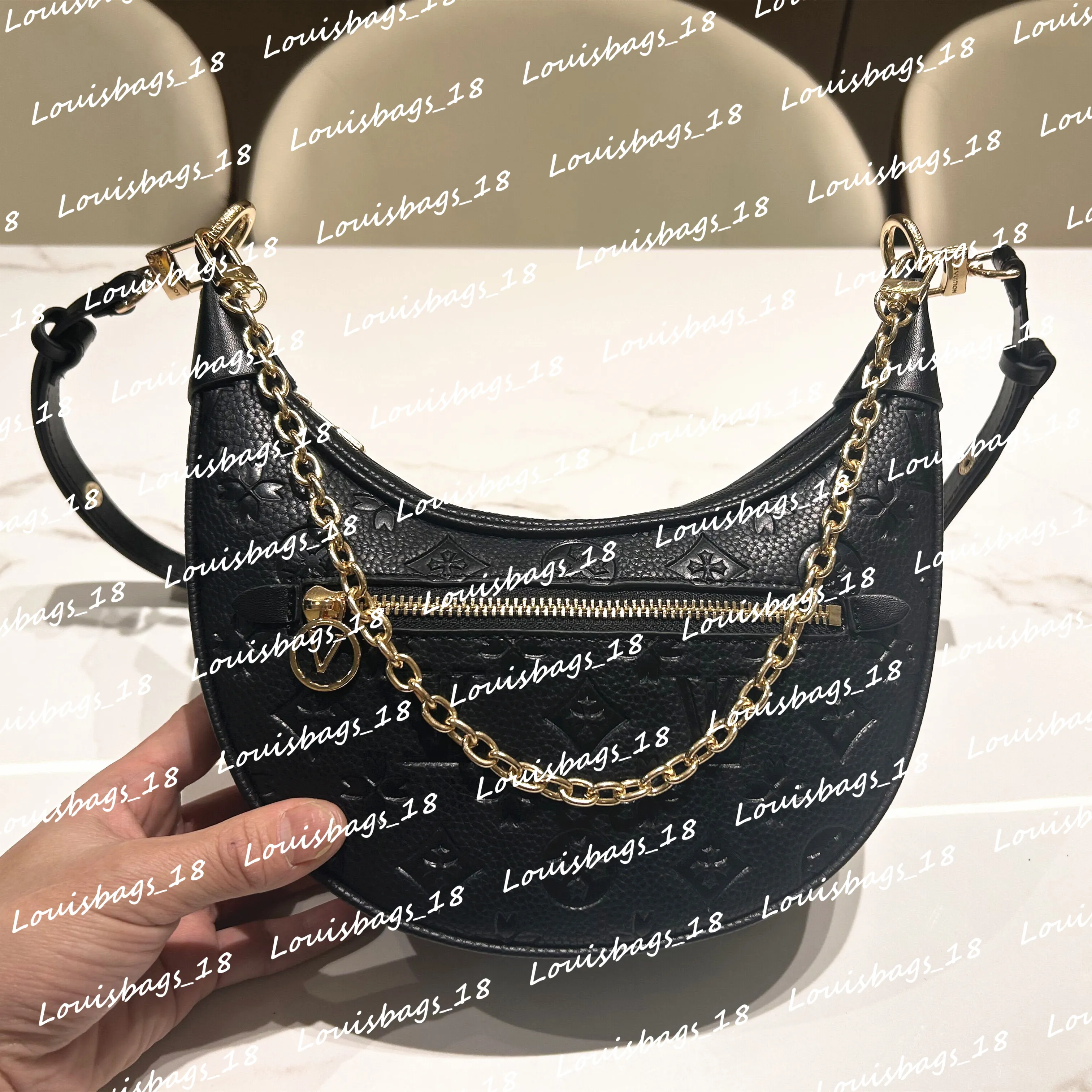Top New Loop Croissant Shoulder Bag Designer Hobo Purse With Metal ...