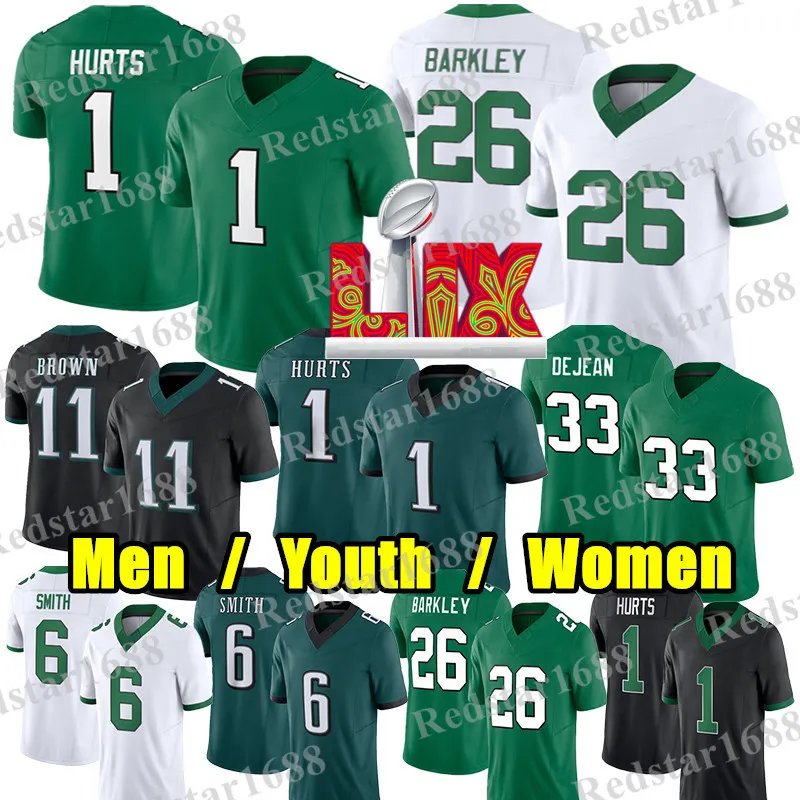 Saquon Barkley Jalen Hurts Football Jersey AJ Brown... From Redstar1688 ...