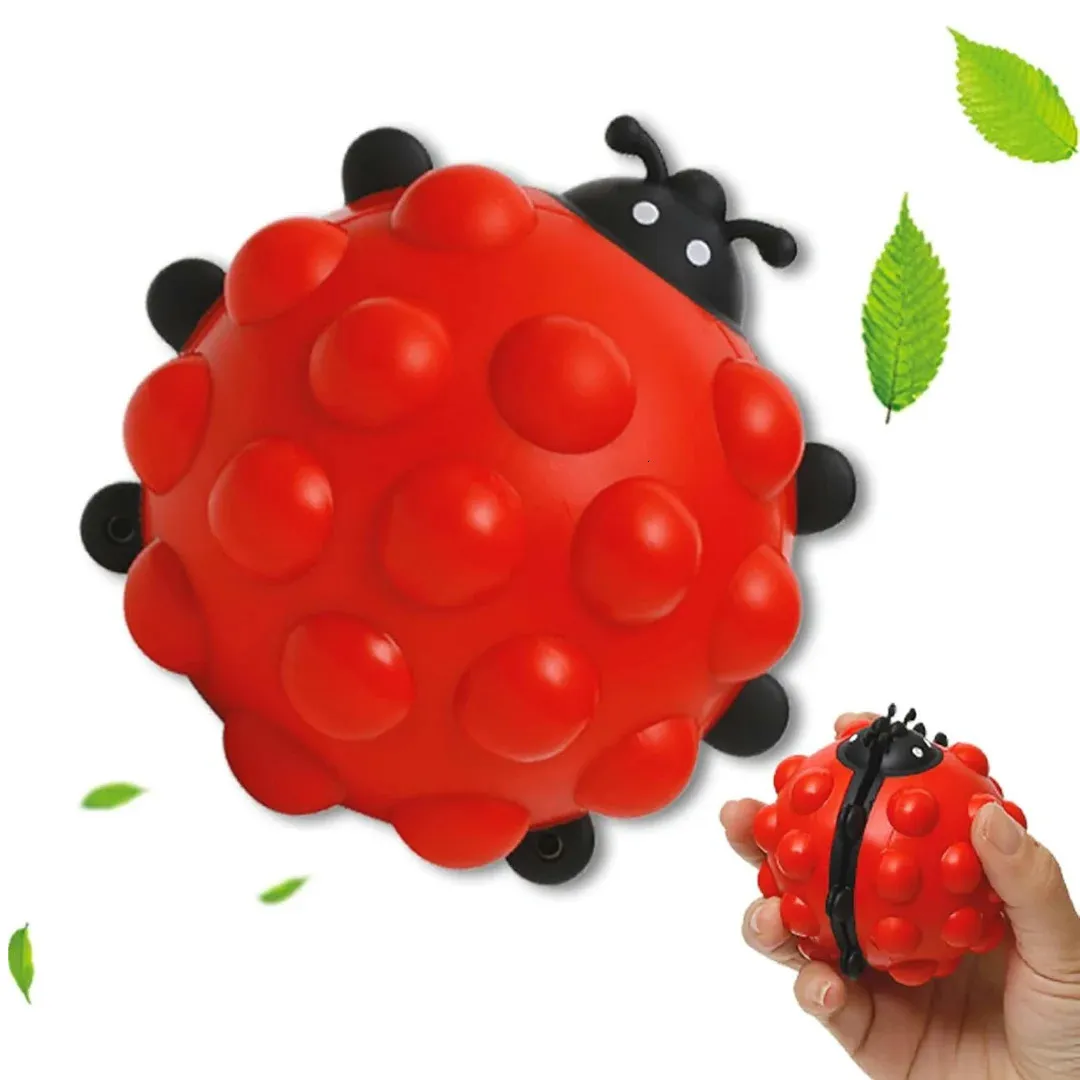 3d Ladybug Pop Fidget Squishies Sensory Bubble Popper Push Squeeze ...