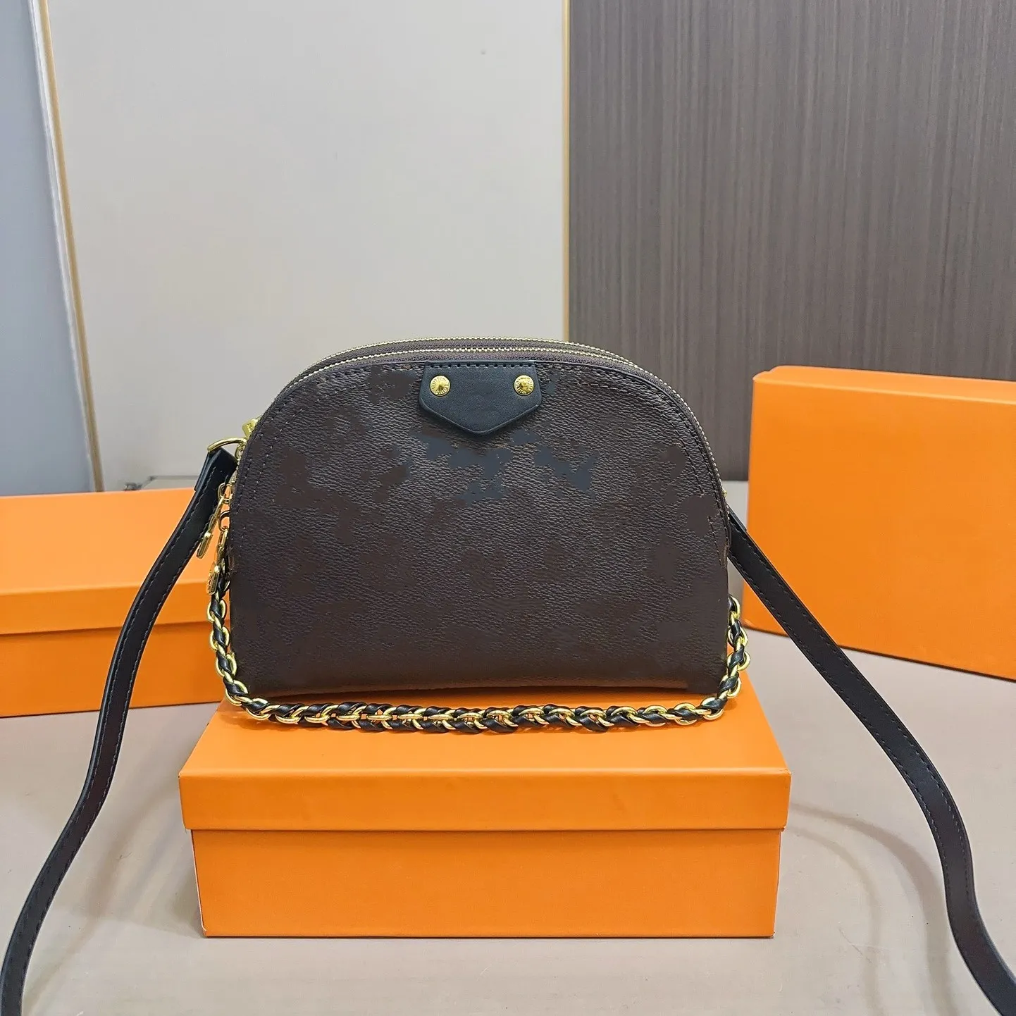 AA Top Quality Designer Shell Bag Women's Handbag Leather Flower ...