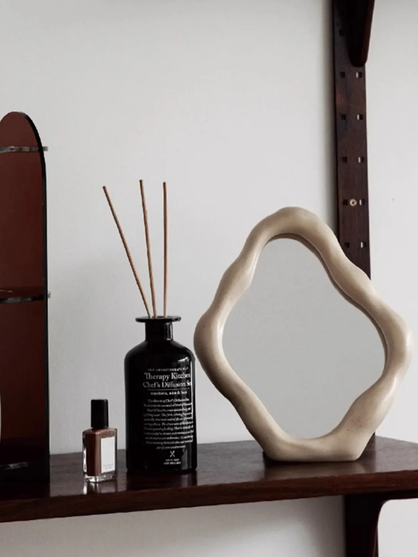Irregular Vintage Dresser Mirror, High Color French Makeup Mirror ...