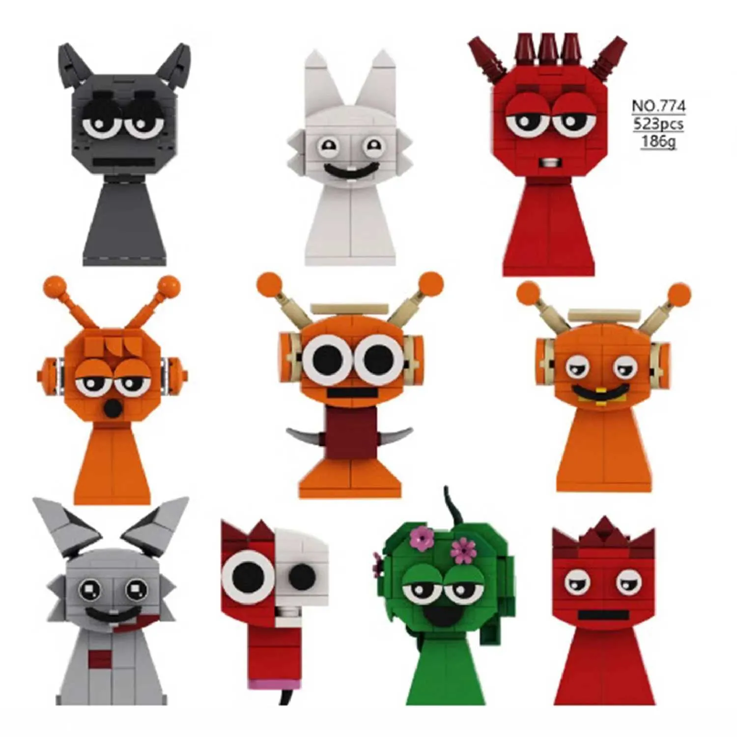 Sprunki Blocks Toys Sprunki Incredibox Building Blocks Model Childrens ...