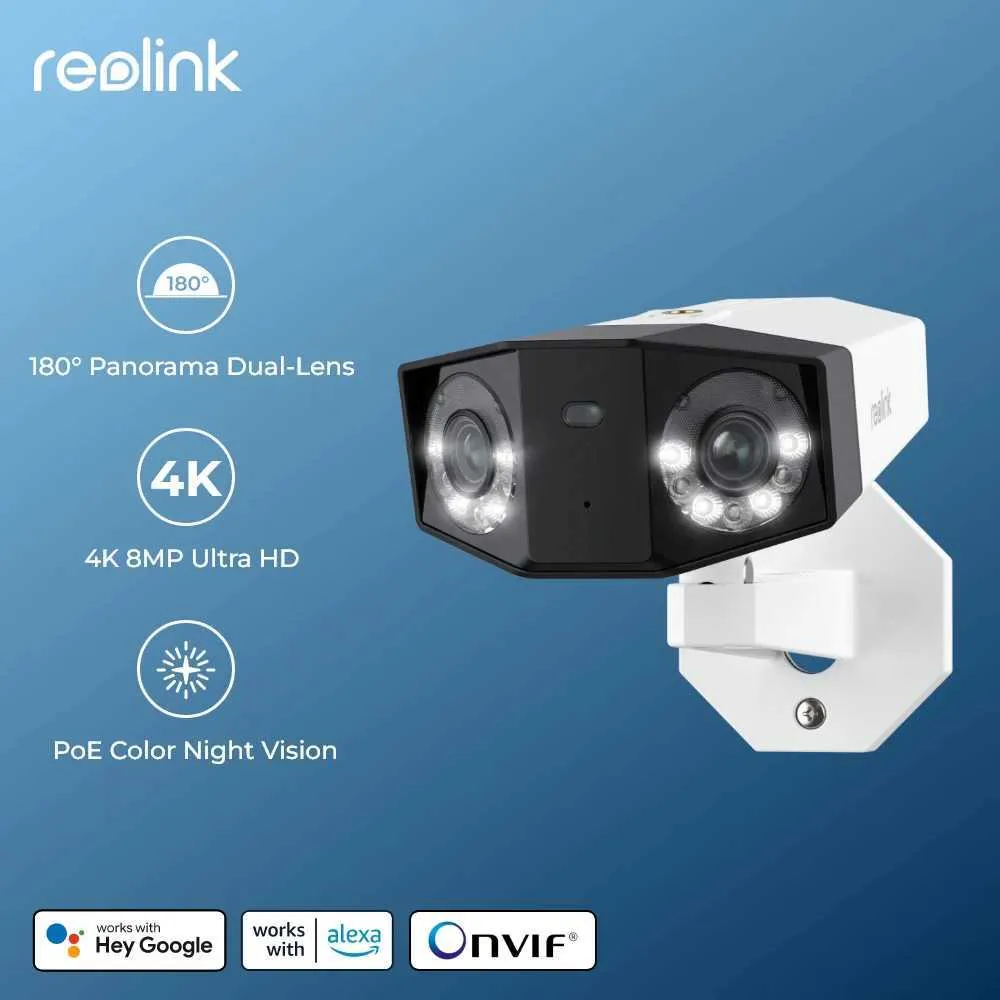 Dual Lens Outdoor Security Camera, 4K High Resolution, Smart Home Video ...