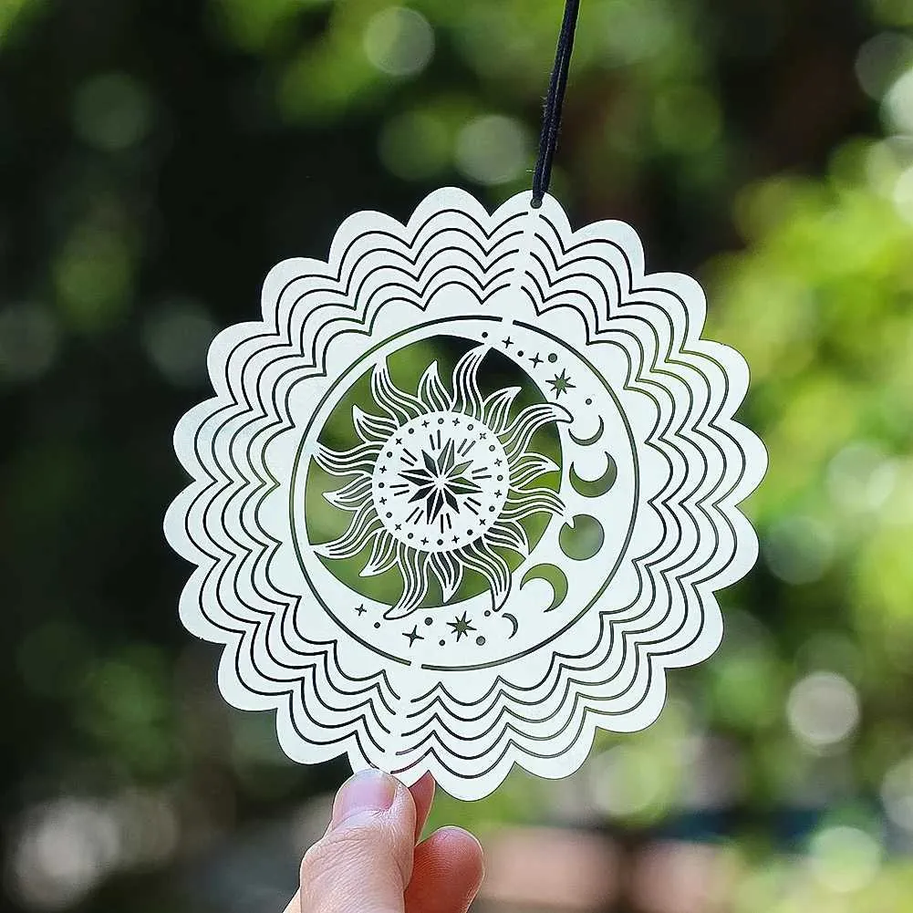 Moon Phase Wind Rotators 3D Rotating Wind Chimes... From Thousand_alley ...