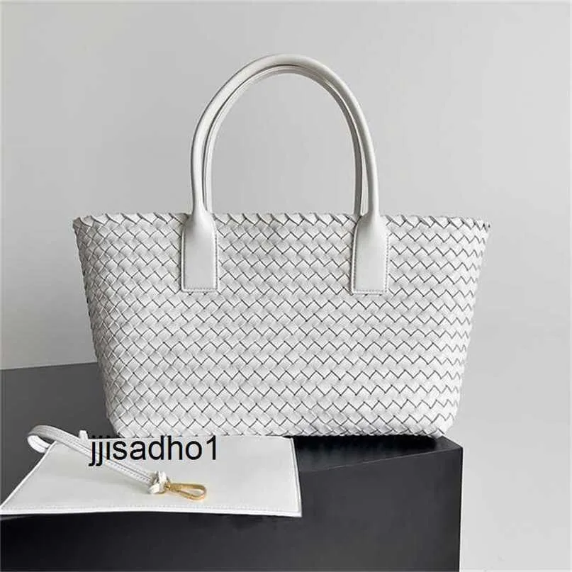 Luxury Genuine Leather Women's Woven Leather Tote Large Size Travel ...