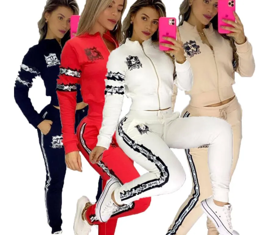 Luxury Women's Tracksuit Set - Designer Fall Fashion, Long Sleeve ...