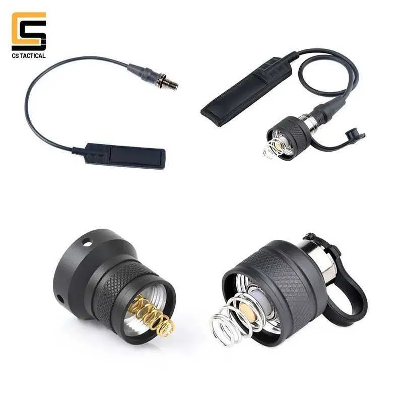 WADSN Tactical Cree Q5 Flashlight With Prure Switch Tail For Airsoft ...