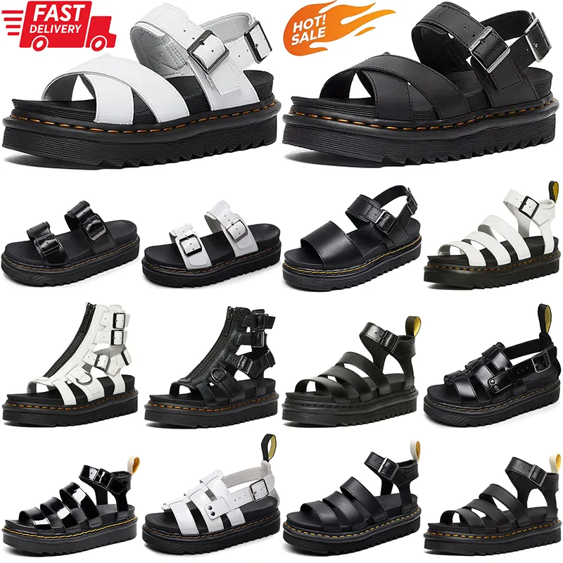 Bulk Designer Leather Doc Martin Kito Sandals For Women Classic Ankle ...