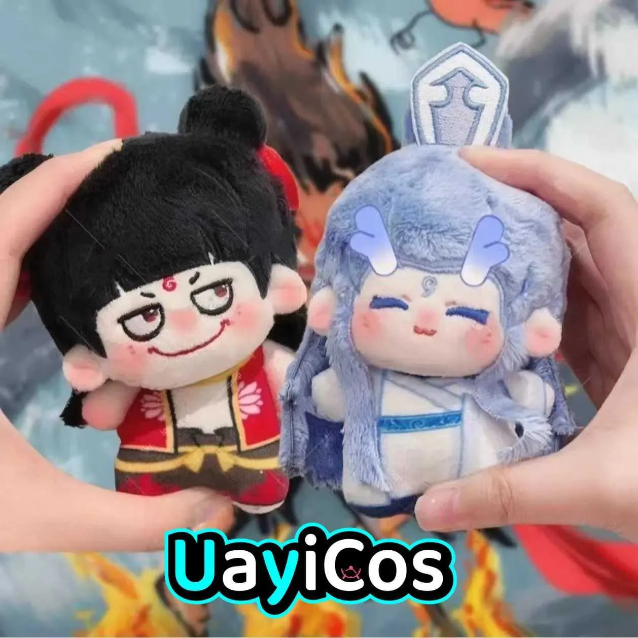 NE Zha Plush Doll Aobing Master Devil 10cm Toy Toy Toy ، قلادة مفاتيح أفخم ناعمة ، ديكور حقيبة ...