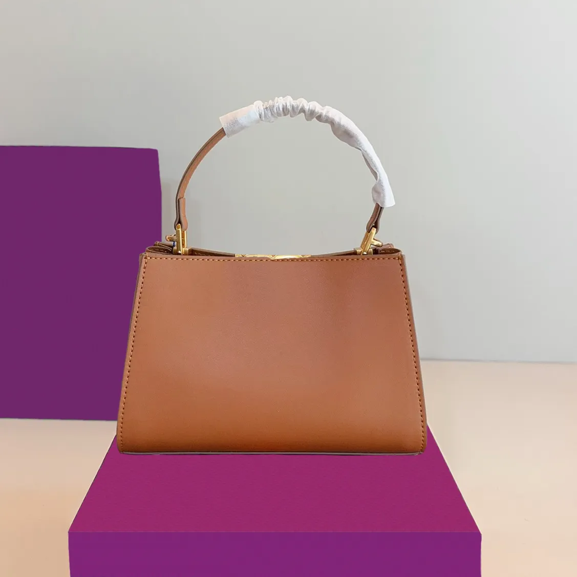 Designer Genuine Leather Tote Crossbody Purple Handbag For Women ...