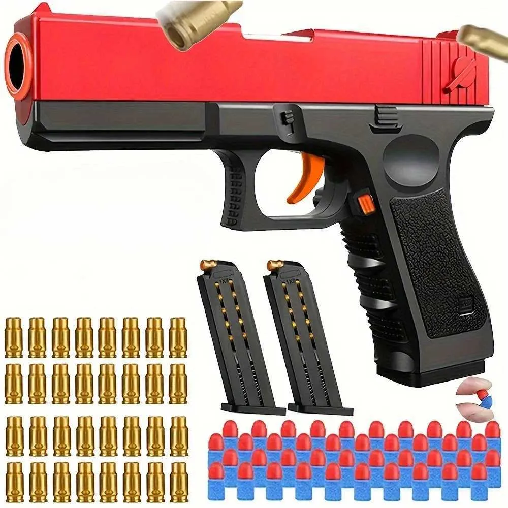 Shell Ejecting Toy Gun Soft Foam Bullets Toy Pistol Foam Blaster ...