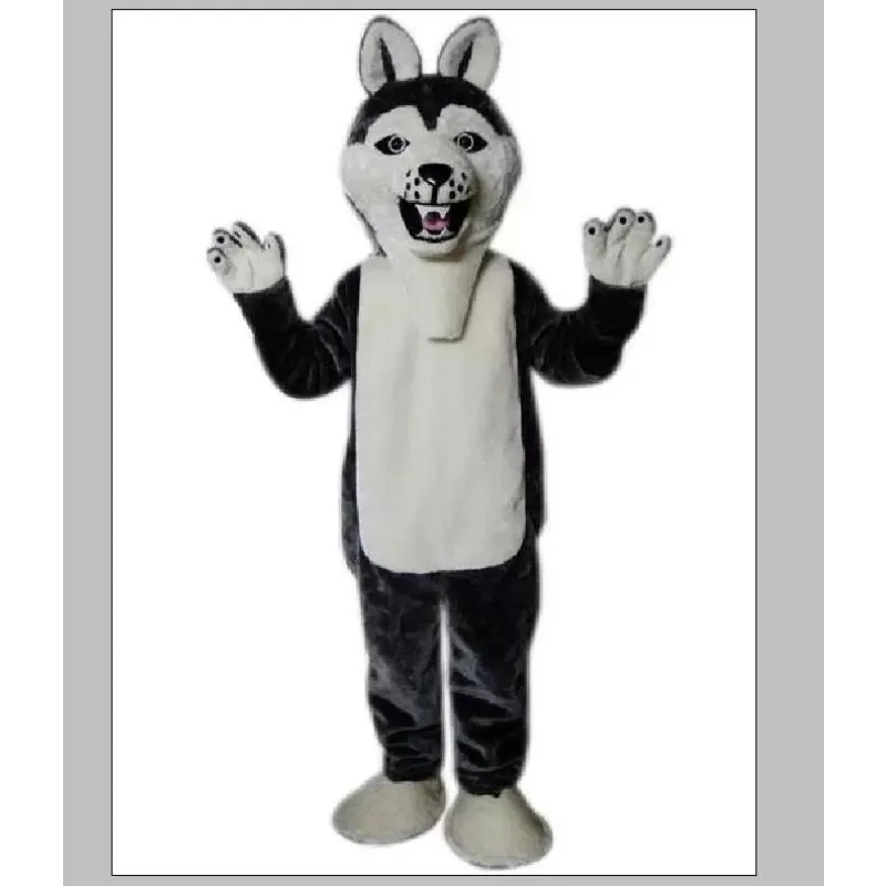 Unisex Black Animal Wolf Dog Husky Mascot Suit For Halloween, Christmas ...