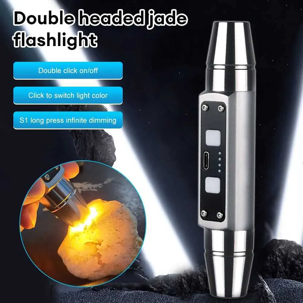 Jade Detector Flashlight Rechargeable UV Light For Gem Identification ...