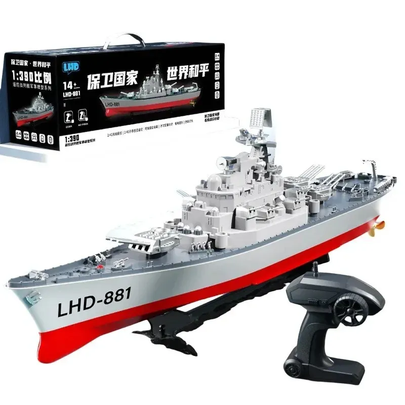 Large Scale Remote Control Battleship Model Electric Warship Toy For ...