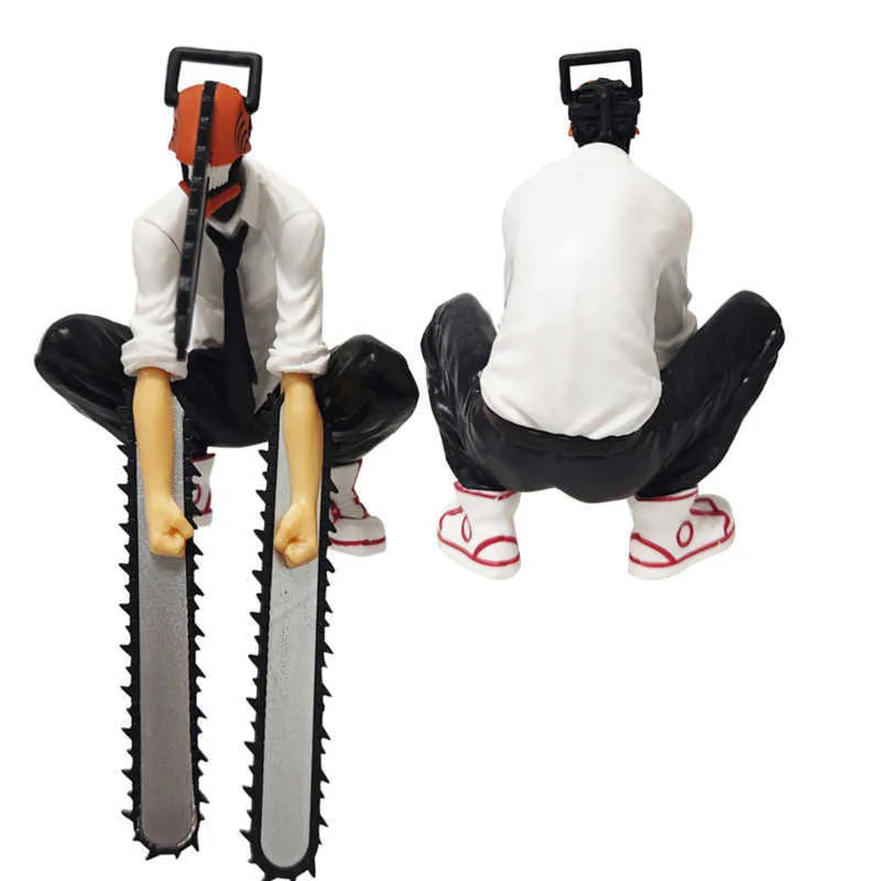 Anime Chainsaw Man Denji Figure 18CM PVC Mountain Bike Helmets With ...