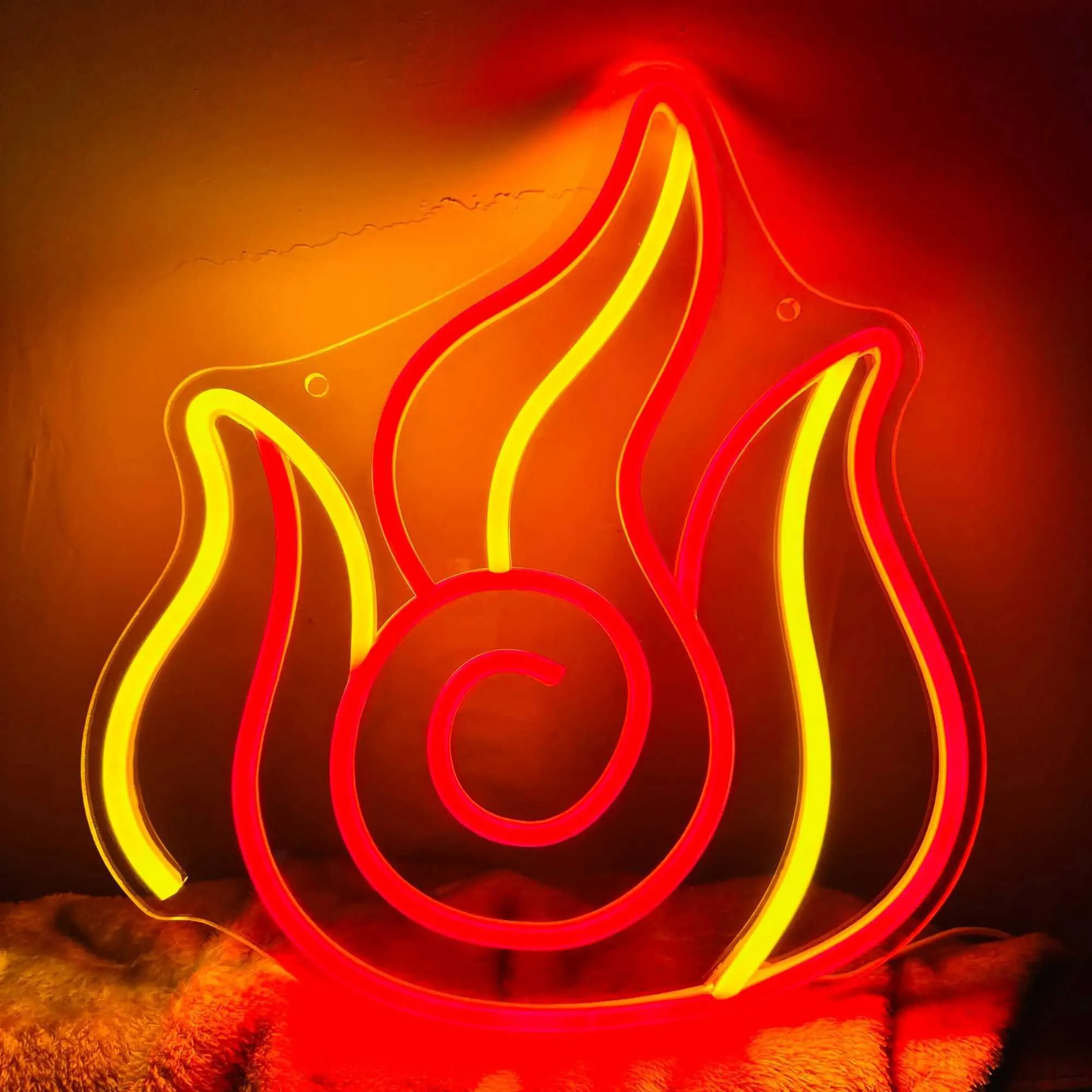Fire Neon Sign Anime Fireball Wall Decor For... From Casual_love_l ...