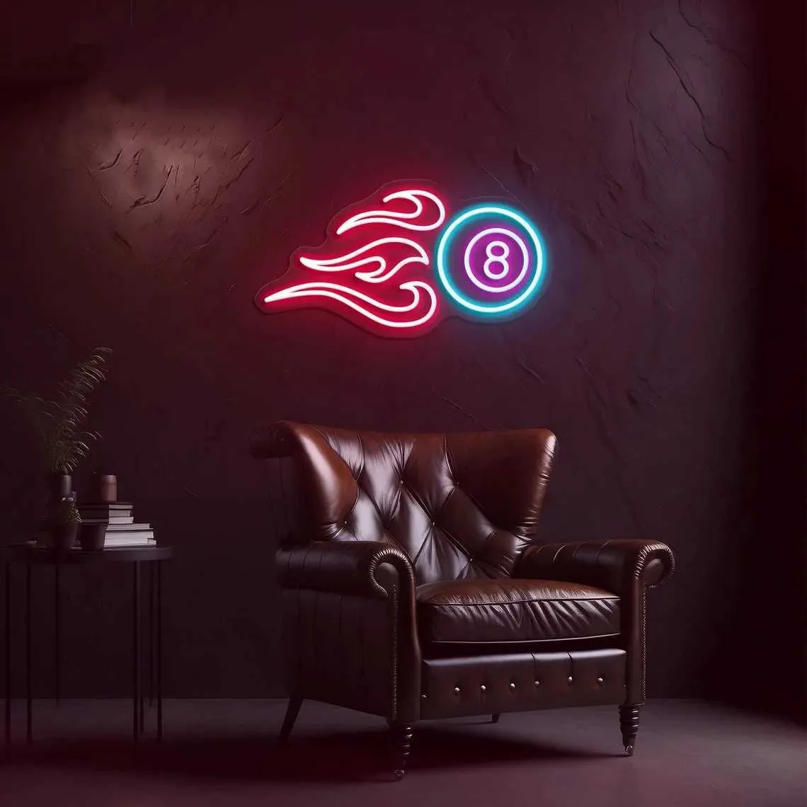 Billiard Ball Neon Sign Custom Led Pool Hall Decor Neon Billiards Light ...