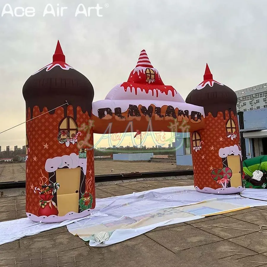 Wholesale 8m W X 6m H 26x20ft Giant Inflatable Inflatable Christmas ...