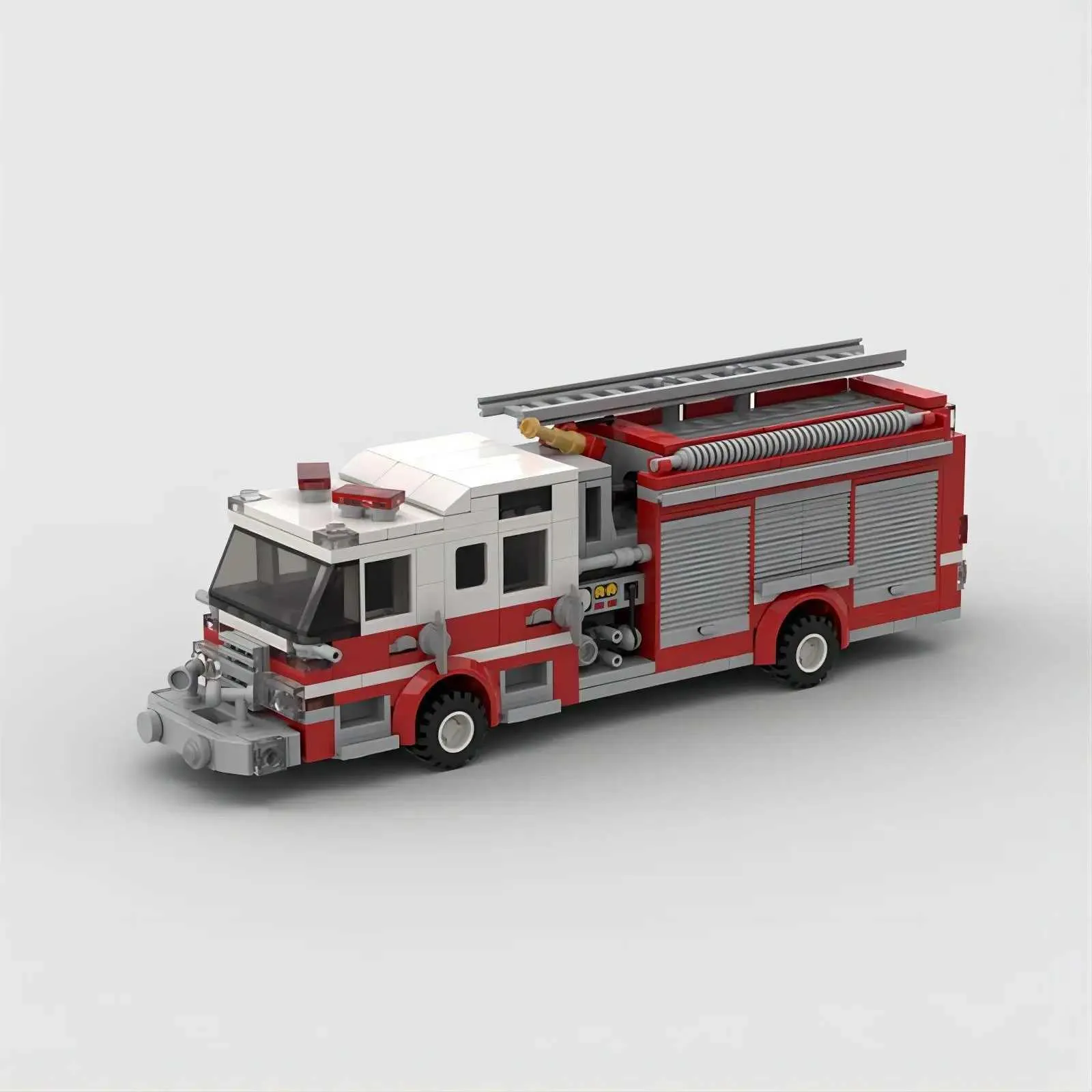 Ci Transport Pumper Fire Truck Truck Assembly Building Block Set ...