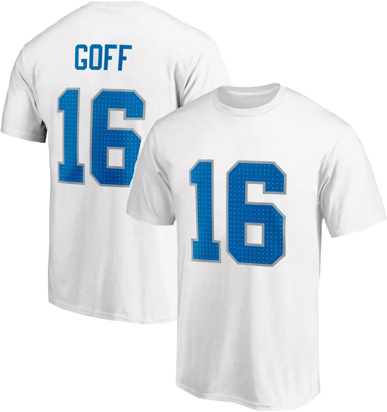 Jared Goff 16 Detroit Football Jersey Shirt For Men and Youth - Cotton ...