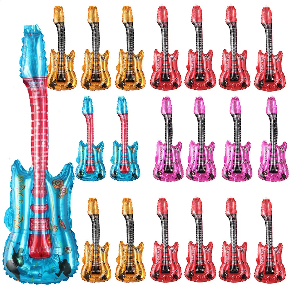 Inflatable Guitar Balloon Musical Note Ballon 80s Toys 90s Theme ...