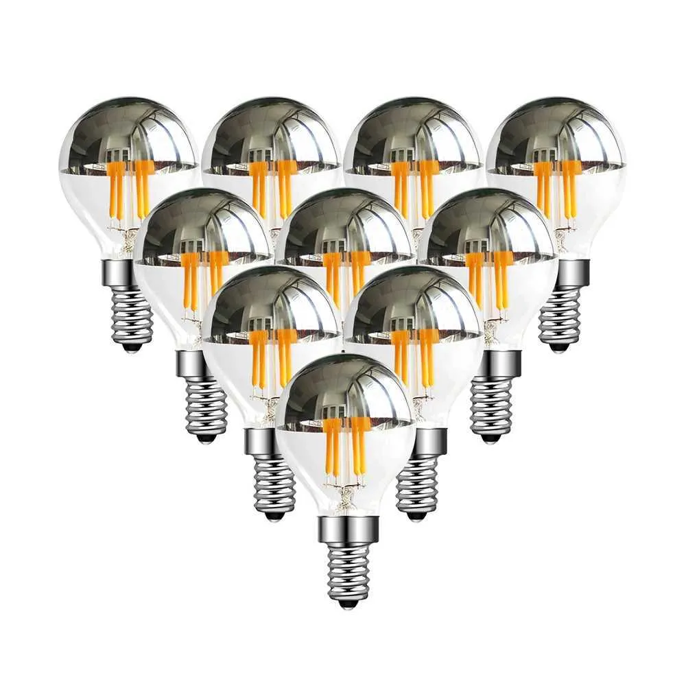 Vintage Silver Tipped light bulbs for E14 E12 Edison...