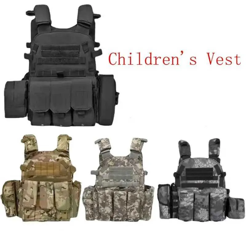 Camouflage Tactical safety vest for Kids - Nylon Webbed Body Armor ...