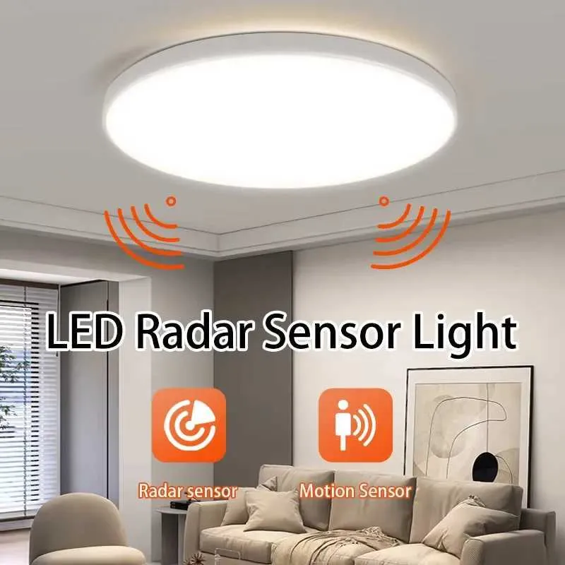 Motion Sensor Ceiling Lights: Modern LED Ceiling Lamp With Radar Sensor ...