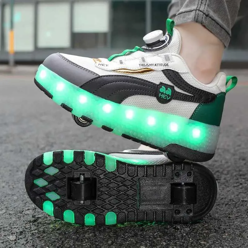 LED Lighted Inline Hover Skates For Kids Athletic Roller Skate Shoes ...
