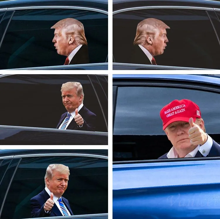 Trump 2025 Sticker Banners For Cars 25x32cm PVC Window Decals For U.S ...