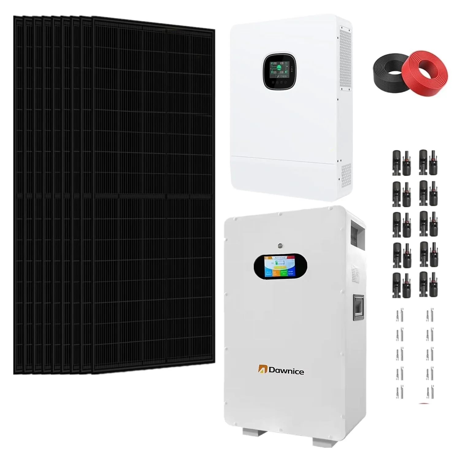 Dawnice 48V 16KWH Off Grid Solar System Mobile Complete Kit Ideal For ...