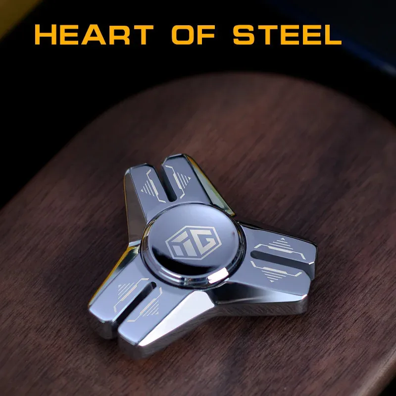 Stainless Steel Metal Hand Spinner Anti Anxiety EDC Fidget Toy For ...