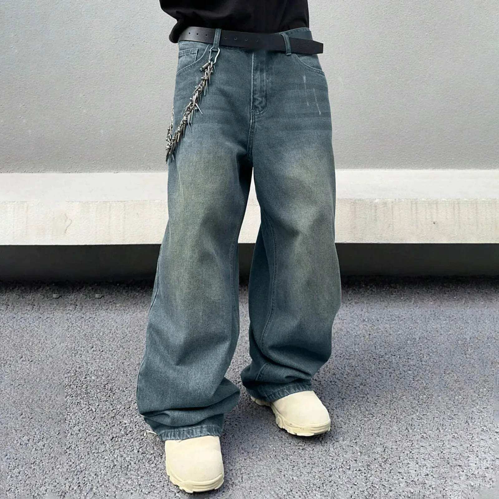 Men's Baggy Hip Hop Best Wide Leg Jeans With Wide Leg Skater Denim ...