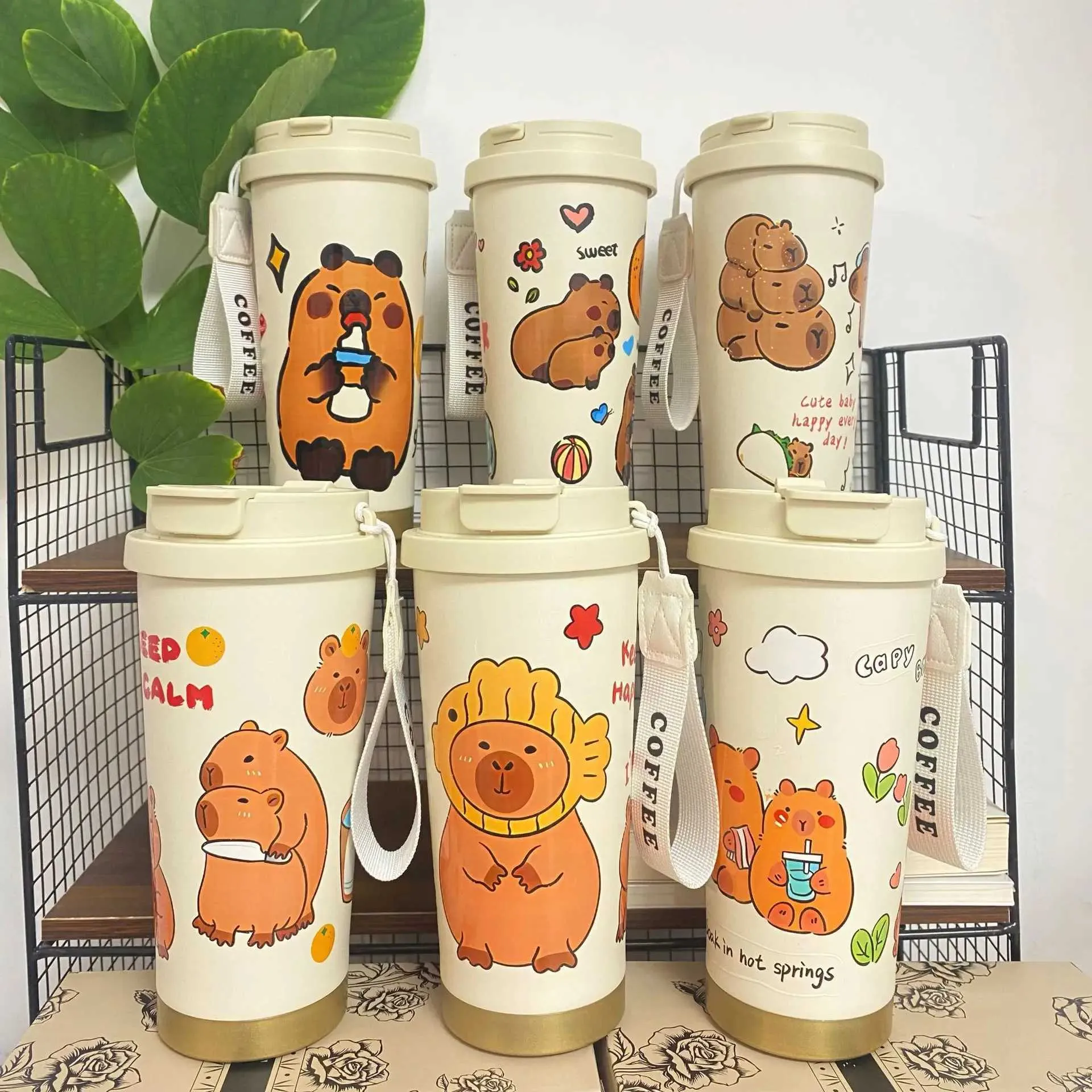 Capybara Insulated Stainless Steel Travel Mug Cartoon Design, 316 ...