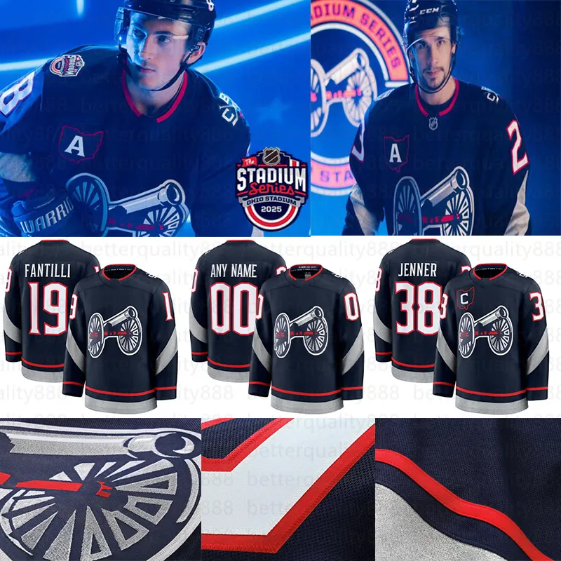 Johnny Gaudreau 2025 Stadium Series Hockey Jerseys Blue Team Replica ...