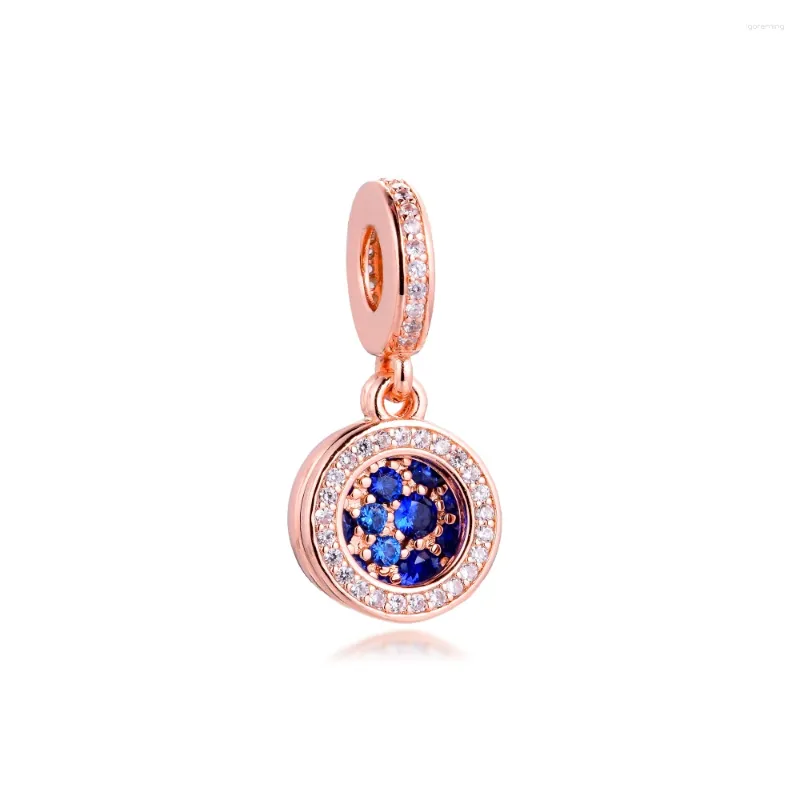2025 Rose Gold Charm For Women's Pandora Blue Bracelet Wholesale Loose Gemstone Beads With DIY ...