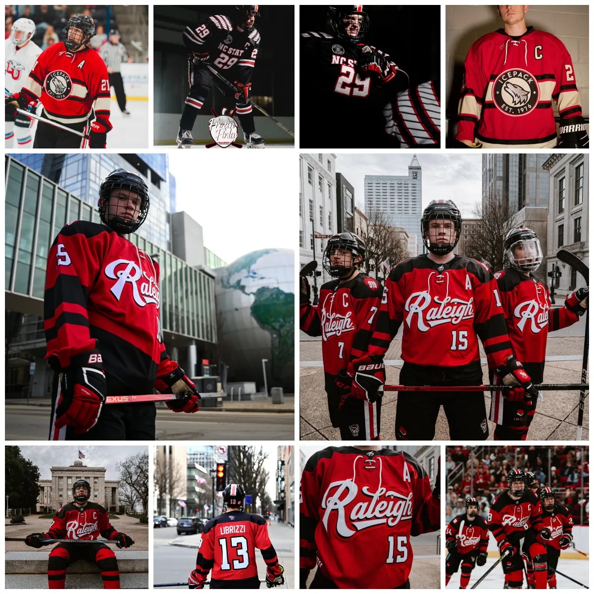 2025 NC State Hockey Isaac Tawyer Jackson Weglarz Keegan Gilmore Ricky ...