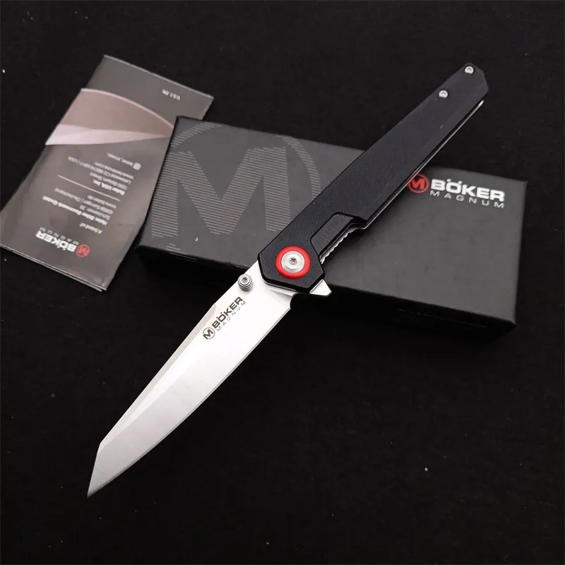 New M0619 Flipper Knife - 440B Tanto Blade, G10 Handle, Ball Bearing ...